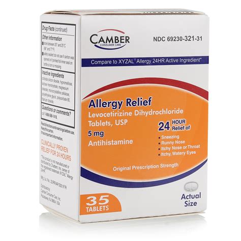 Camber Consumer Care Allergy Relief Levocetirizine Dihydrochloride