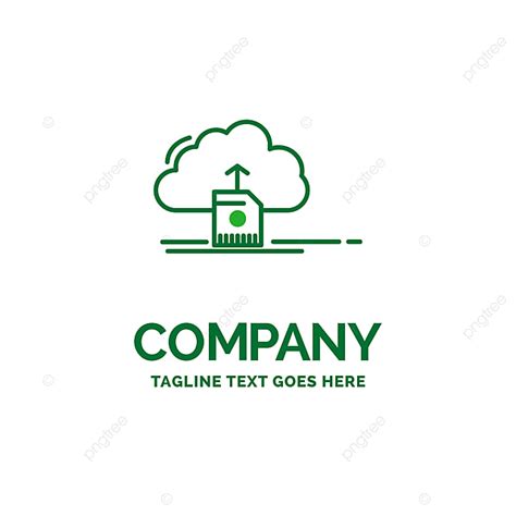 cloud upload save data computing flat business logo template access