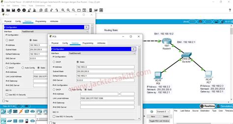 Belajar Packet Tracer 18 Cara Konfigurasi Routing Static Dengan Dua