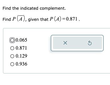 Solved Find The Indicated Complement Find P A Given That Chegg