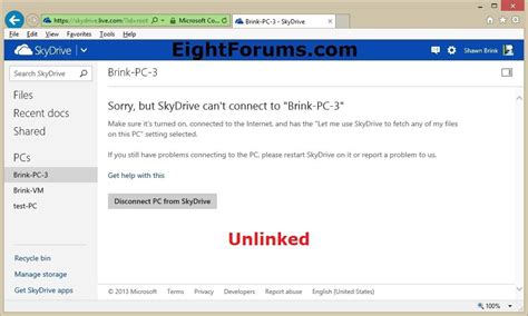Onedrive Desktop App Unlink Onedrive On Your Windows Pc Windows 8