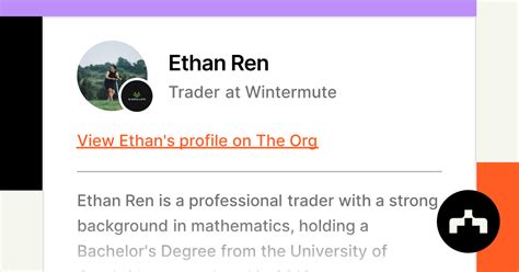 Ethan Ren Trader At Wintermute The Org