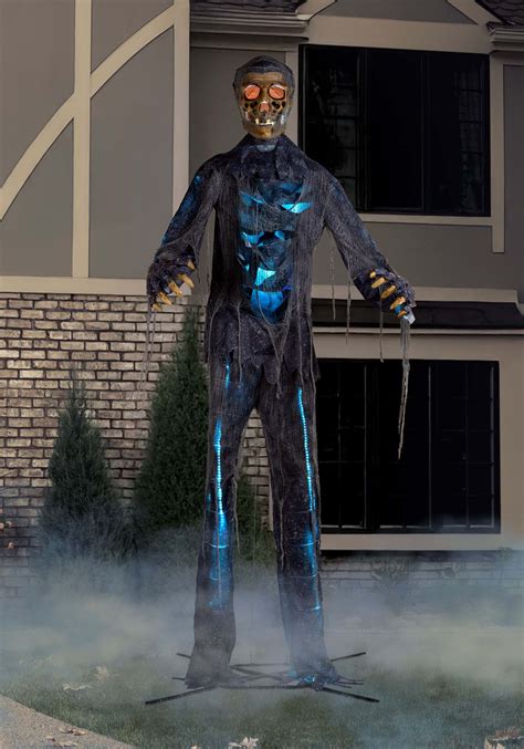 12ft Lighted Zombie Decoration Halloween Animatronics