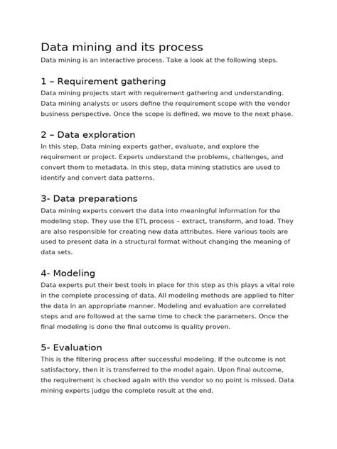 Data Mining Process Explained Pdf Data Mining Data