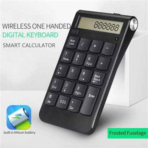 Jual Number Keyboard Calculator Wireless 2 4g Usb With Digital Display Rechargeable Mini 19
