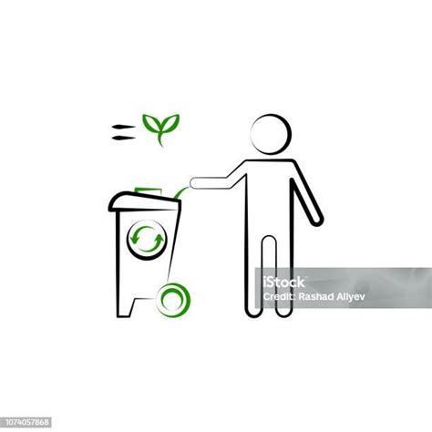 재활용 휴지통 아이콘 던져 재활용 2 색상 아이콘의 요소입니다 웹사이트 디자인 및 개발 응용 프로그램 개발에 대 한 얇은 라인 아이콘 프리미엄 아이콘 가방에 대한 스톡 벡터