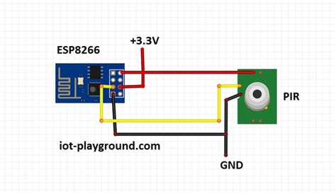 Esp8266 Pir Sensor Schematic For Smart Home Automation