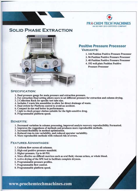 spe positive pressure solid phase extraction system manufacturer from