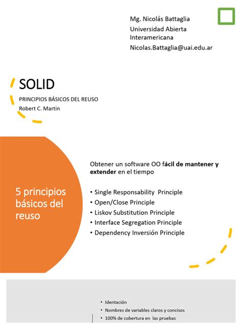 Principios Solid Pdf Abstracción Desarrollo De Software