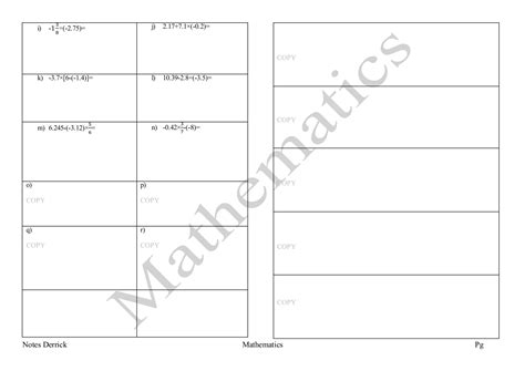 Mathematics Form 1 Chapter 1 Rational Numbers Integers Basic Arithmetic Operations Positive
