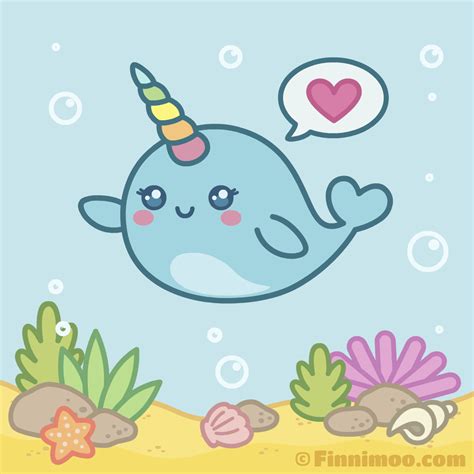 Cute Narwhal Wallpaper Chibi