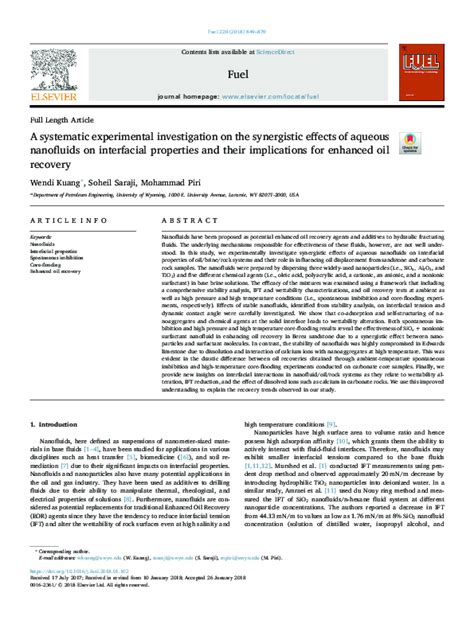 Pdf A Systematic Experimental Investigation On The Synergistic