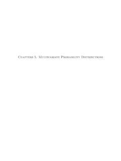 Chapters Multivariate Probability Distributions Chapters Multivariate Probability