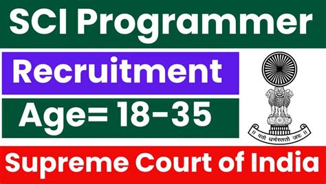 Sci Programmer Recruitment 2025 Eligibility Details Online Form Guru Sevika