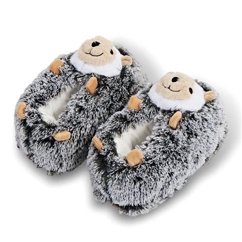 Oooh Geez Womens Novelty Plush Fuzzy Non Slip House Slippers Hedge