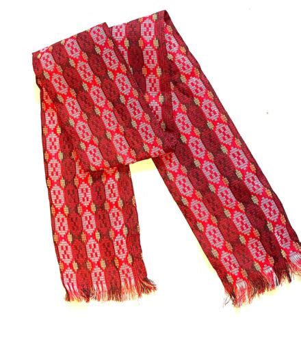 Nepali Dhaka Khadaनेपाली ढाकाको खादा Dhaka Scarf Double Layer Design