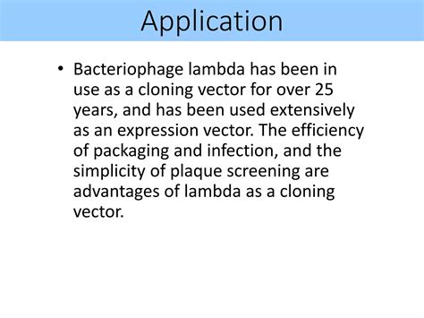 Presentation Of Lambda Phage Vactor Pptx