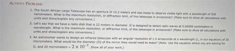 Solved Using The Equation For Diffraction Limit For Chegg