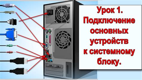 1 Подключение основных устройств к системному блоку Начальный курс Легкий старт Youtube