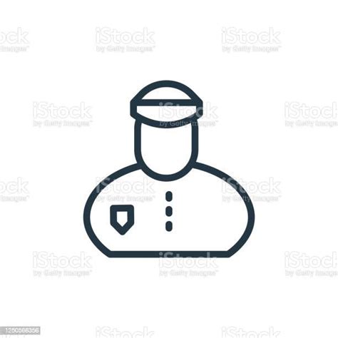 일반 아이콘입니다 군대 및 전쟁 컬렉션에서 흰색 배경에 격리 된 얇은 선형 일반 개요 아이콘 라인 벡터 사인 웹 및 모바일 기호 개발에 대한 스톡 벡터 아트 및 기타 이미지