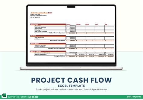 Project Cash Flow Excel Template Best Templates