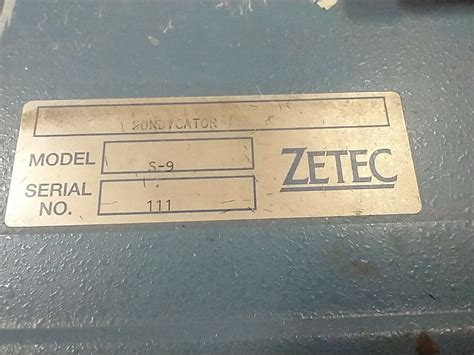Zetec S 9r Sondicator Sonic Bond Testing Instrument Irontime Sales Inc