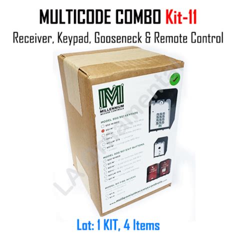 MULTICODE Kit Receiver Remote Compatible Btn M Keypad Gooseneck