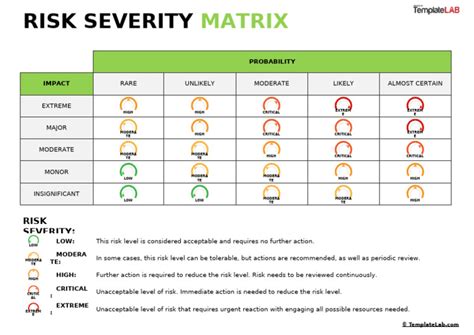 Risk Severity Matrix Template Pdf Risk Mathematical And Quantitative