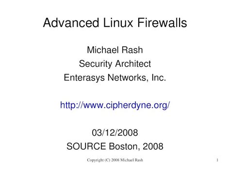 PDF Advanced Linux Firewalls DOKUMEN TIPS