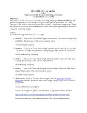 01 Lab 6 Description Docx EECE 1080 CS 1 Spring 2022 Lab 6 Topics Covered 1D Arrays Unit
