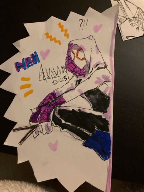 Gwen Stacy Ghost Spider Drawing🕷️💕 In 2025 Spiderman Art Sketch
