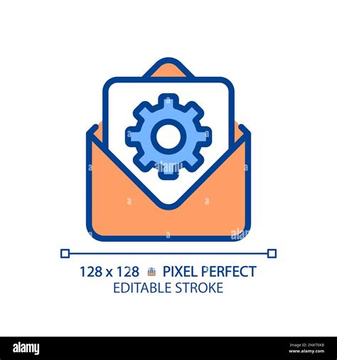 Email Settings Pixel Perfect RGB Color Icon Stock Vector Image Art Alamy