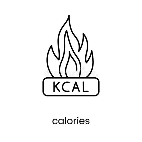 Calories Line Icon Vector For Educational Materials About Diabetes