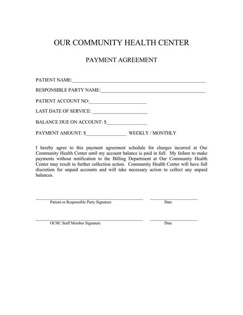 Contract Agreement For Payment