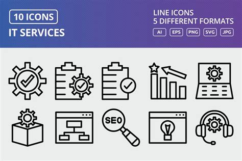 Vector IT Services Icon Set 2468592