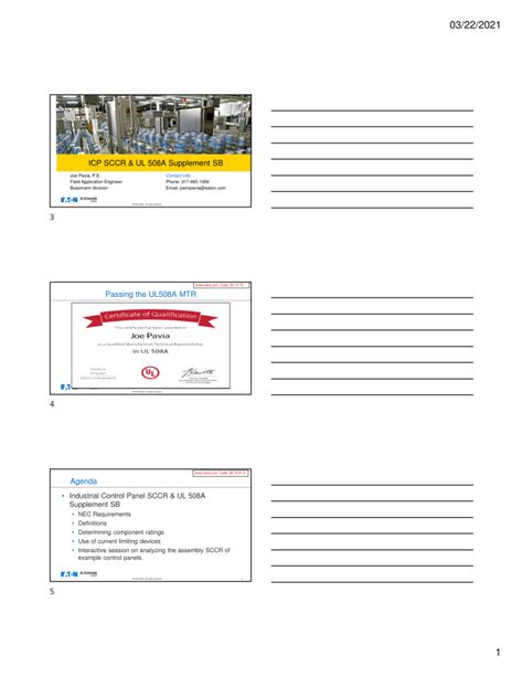 Industrial Control Panel Sccr And Ul 508a Presentation