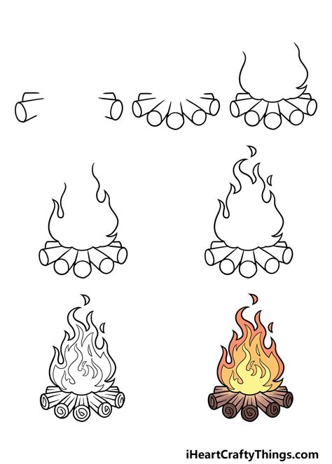 How To Draw A Campfire A Step By Step Guide Artofit
