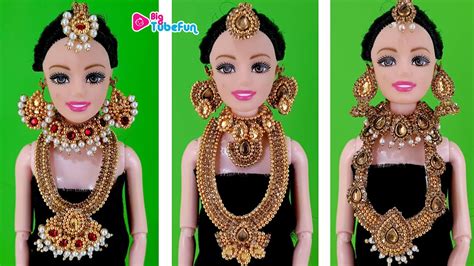 Barbie Doll Miniature Necklace Jewellery Making Barbie Doll Jewellery Set Diy Barbie Hacks