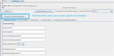 Claiming Releasing The TG Config Interface