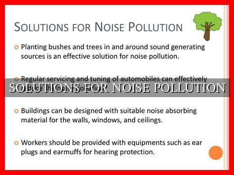 SOLUTIONS FOR NOISE POLLUTION - Wadaef