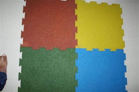 Interlock Rubber Floor Tile Size Dimension 19 Inch X 19 Inch At Rs 60
