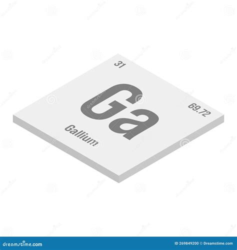 Gallium Ga Periodic Table Element Stock Illustration Illustration Of Metal Physics