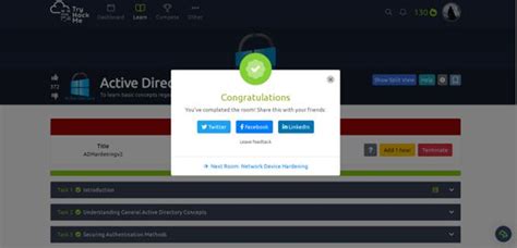 Tryhackmes Active Directory Hardening Success Omer Siddiqui Posted On The Topic Linkedin