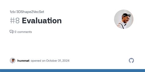Evaluation · Issue 8 · 1zb 3dshape2vecset · Github