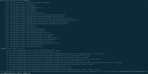 Error When Generating External Component Uninitialized Constant