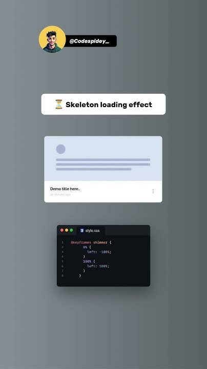 Skeleton Loading Effect Reactjs Htmlcss Youtube