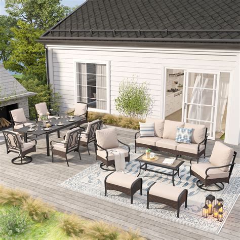 Lark Manor Argyri 13 Person Outdoor Patio Furniture Set Including A