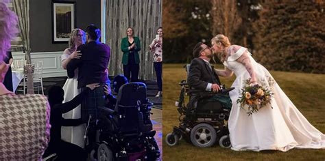 Groom In Wheelchair Undergoes A Year Of Physiotherapy So He Can Stand