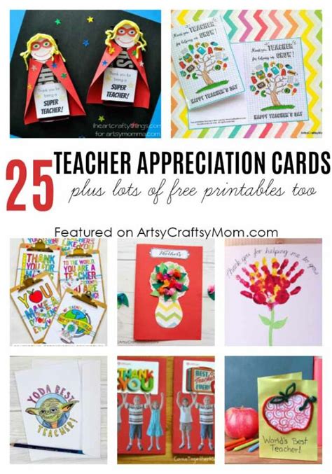 25 Awesome Teacher Appreciation Cards With Free Printables