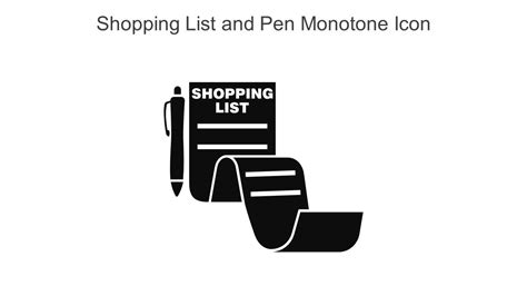 Shopping List And Pen Monotone Icon In Powerpoint Pptx Png And Editable Eps Format PPT PowerPoint
